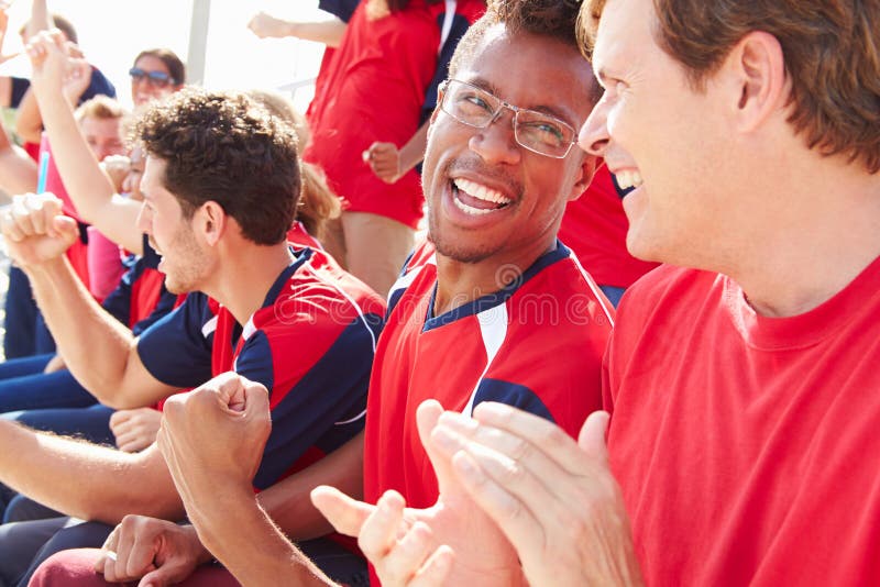Spectators in Team Colors Watching Sports Event Stock Photo - Image of ...