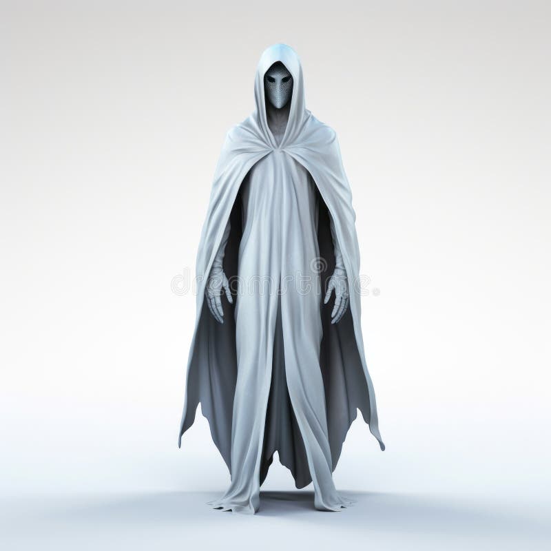 3d Specter in Cel Shaded Style on White Background Stock Illustration ...