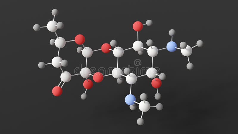 Spectinomycin Molecule, Molecular Structure, Antibiotic, Ball and Stick ...