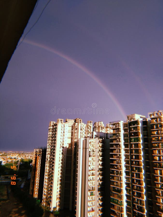 Spectra rainbow stock photo. Image of metropolis, double - 209916938