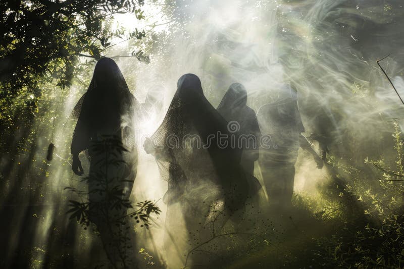 A Spectral Being Collects Shadows in a Harvest Ritual Stock ...