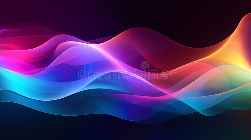 Spectral Color Waves that Create an Optical Effect Stock Illustration ...