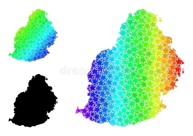 Mauritius Star Flag. Mauritian Star Shape Flag Stock Vector ...