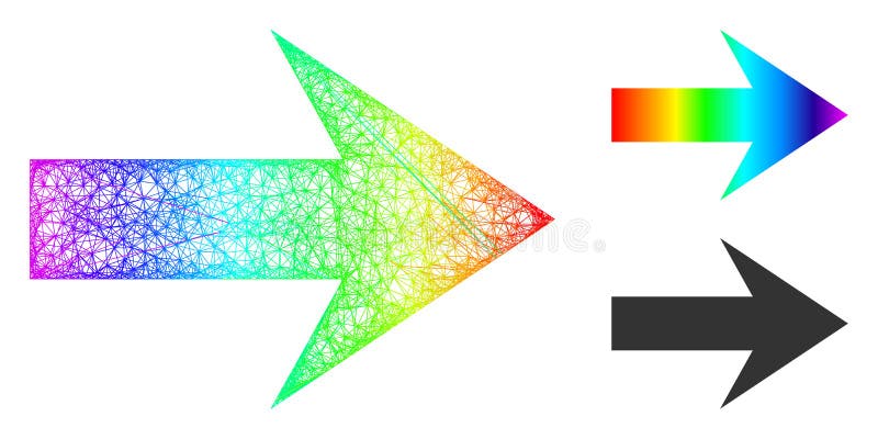 Spectral Linear Gradient Arrow Right Icon Stock Vector - Illustration ...