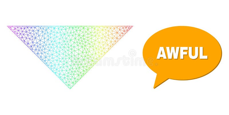 Spectral Mesh Gradient Arrowhead Down Icon and Awful Conversation ...