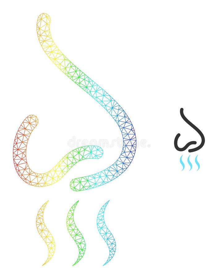 Spectral Net Gradient Nose Smell Icon Stock Vector - Illustration of ...