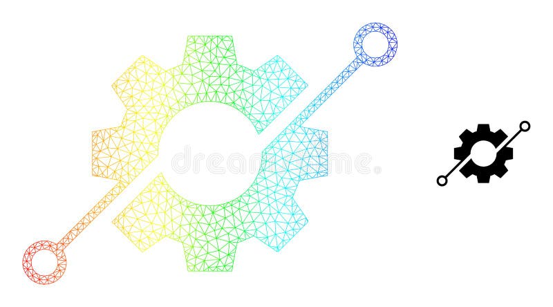 Spectral Net Gradient Smart Gear Icon Stock Illustration - Illustration ...