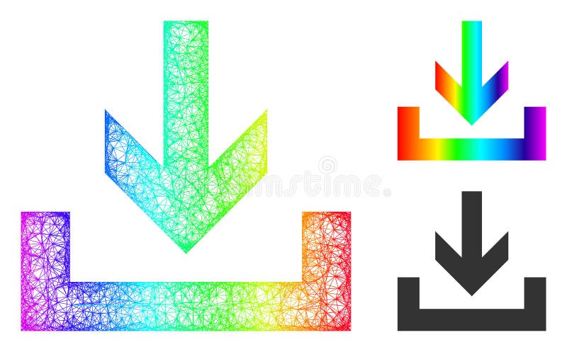 Spectral Network Gradient Downloads Icon Stock Vector - Illustration of ...