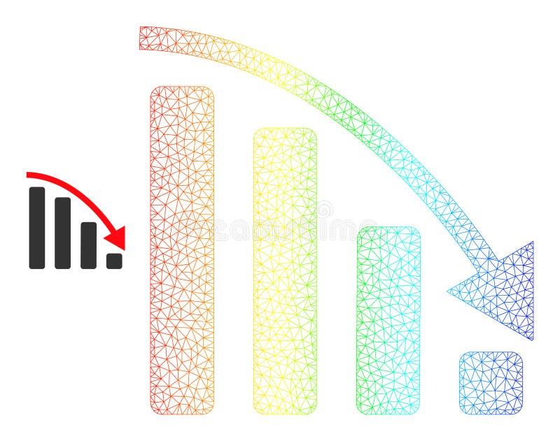 Spectral Network Gradient Negative Trend Icon Stock Illustration ...