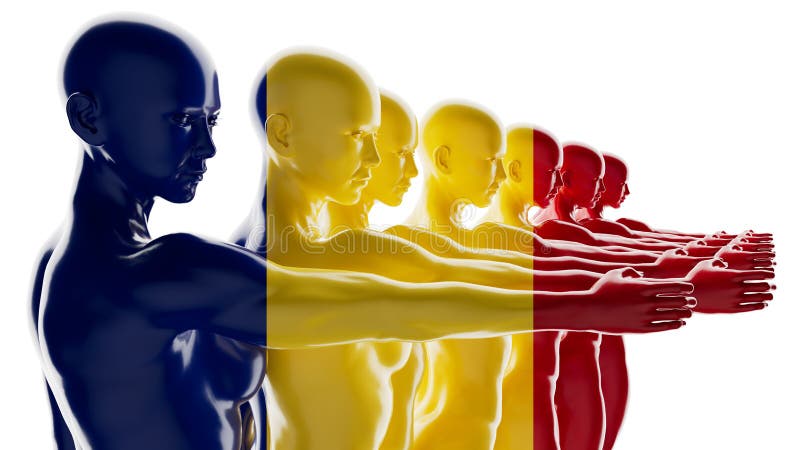 Spectral Sequence: Figures Arrayed in the Colors of the Flag of Chad ...