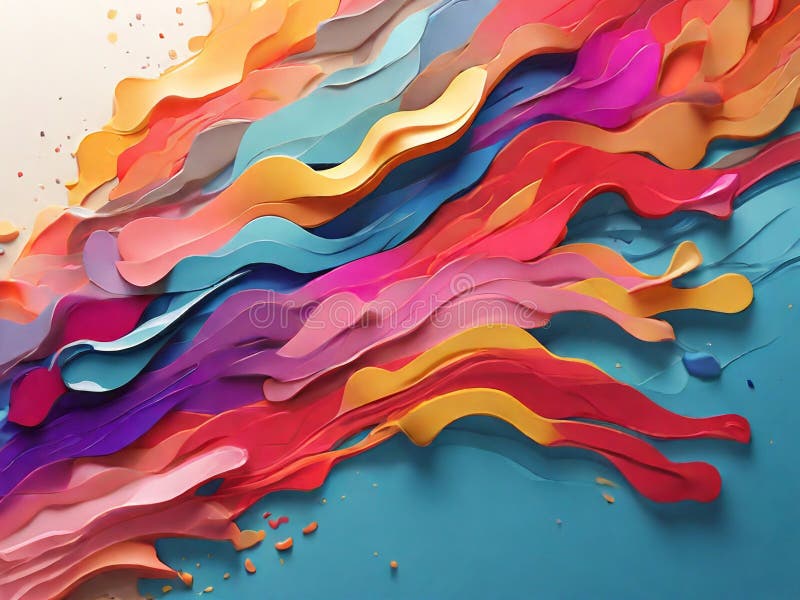 Spectral Symphony: AI-Infused Harmony of Dynamic Lines Stock Image ...