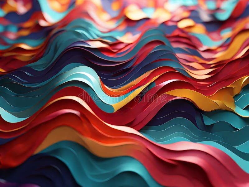 Spectral Symphony: AI-Infused Harmony of Dynamic Lines Stock Photo ...