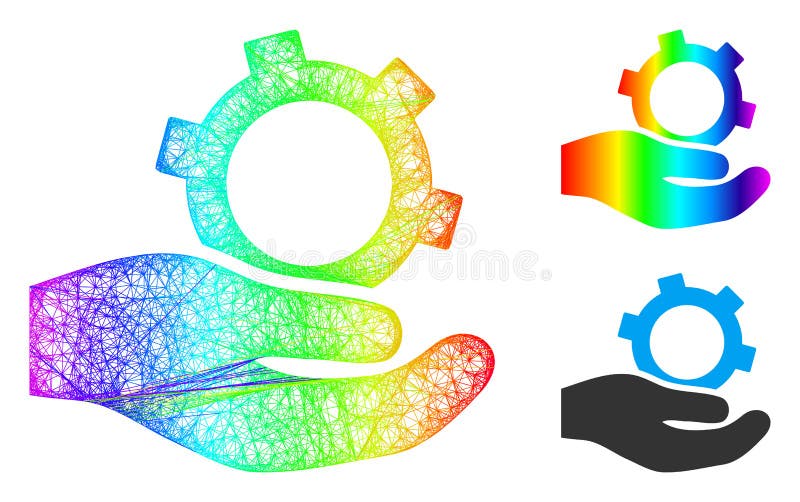 Spectrum Net Mesh Gradient Engineering Service Icon Stock Vector ...