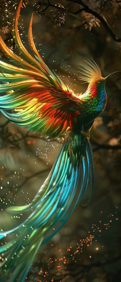 Spectral Wings a Bird of Paradise Glides an Avatar for Digital Realms ...
