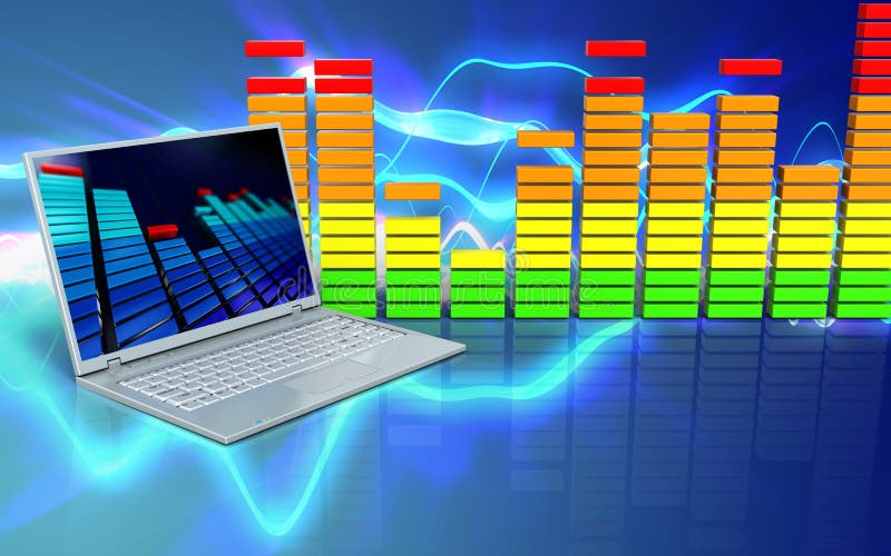 Spectre Audio D'audio Du Spectre 3d Illustration Stock - Illustration ...