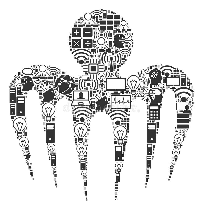 Spectre Octopus Composition Icon for BigData and Computing Stock Vector ...