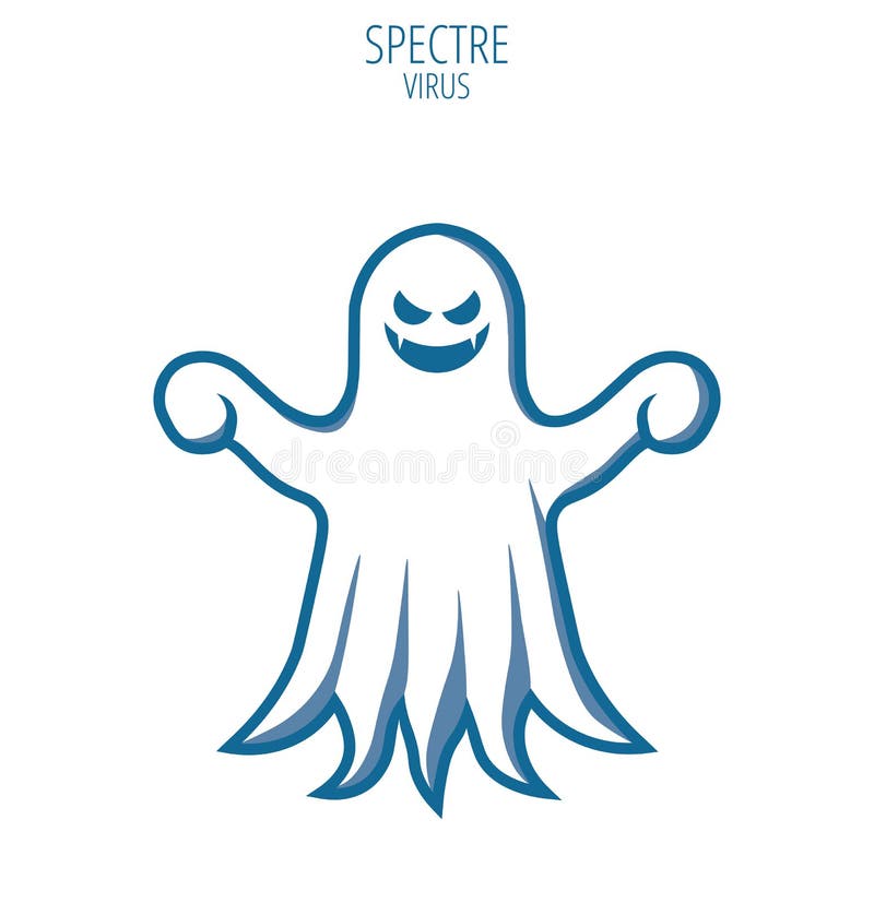 SPECTRE VIRUS MALWARE ICON / LOGO Stock Illustration - Illustration of ...