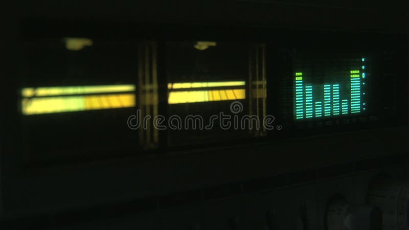 Spectrometer and VU meter stock video. Video of music - 43944377