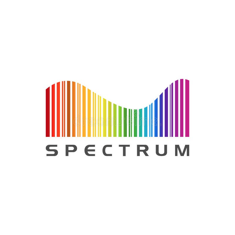 Rainbow Spectrum Wave Logo Vector Isolated on White Backdrop Stock ...