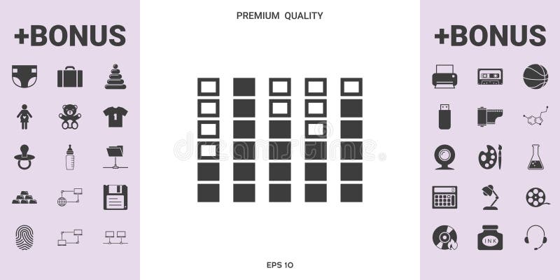 Spectrum Analyzer, Equalizer Icon - Graphic Elements for Your Design ...