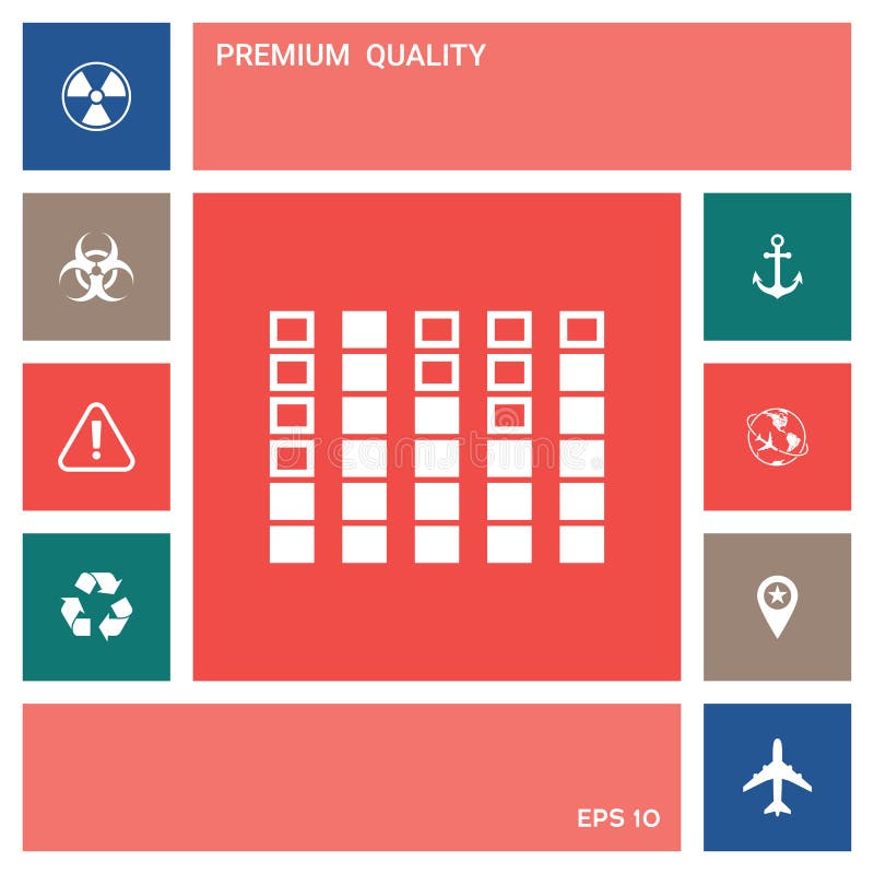 Spectrum Analyzer, Equalizer Icon . Elements for Your Design Stock ...
