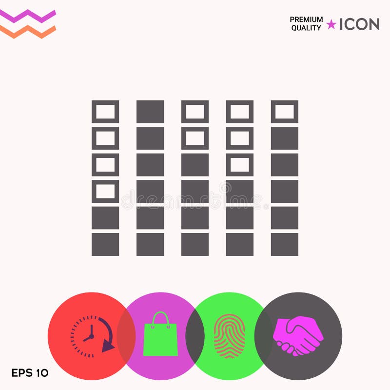 Spectrum Analyzer, Equalizer Icon Stock Vector - Illustration of stereo ...