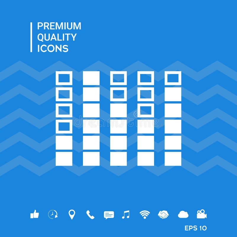 Spectrum Analyzer, Equalizer Icon Stock Vector - Illustration of ...