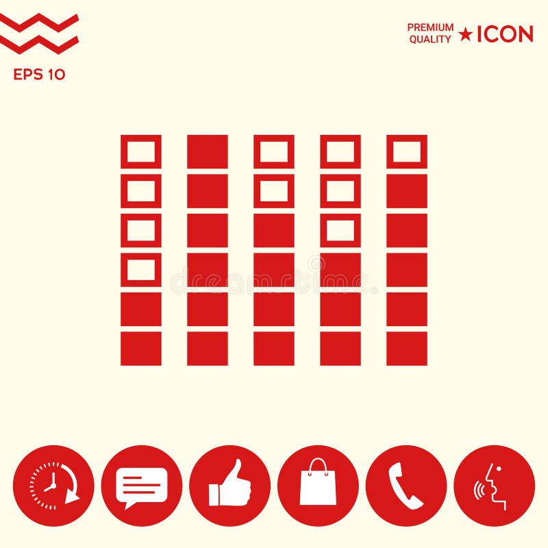 Spectrum Analyzer, Equalizer Icon Stock Vector - Illustration of audio ...