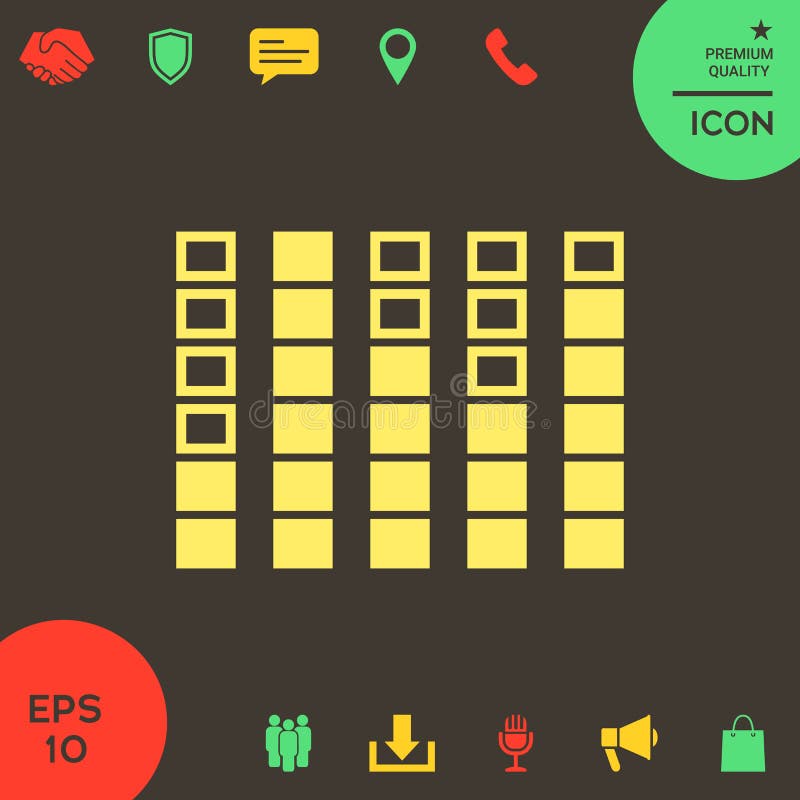 Spectrum Analyzer, Equalizer Icon Stock Vector - Illustration of ...