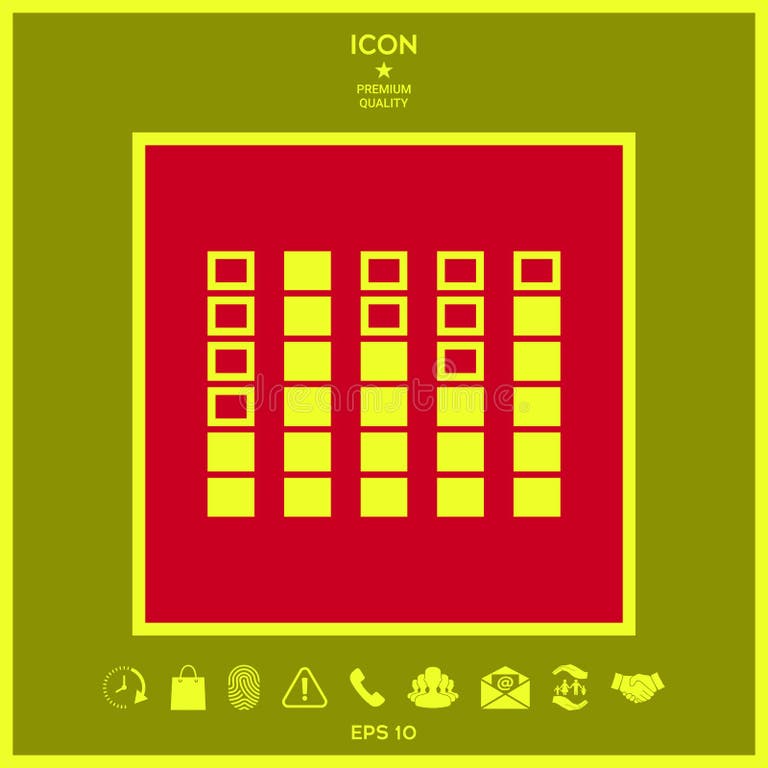 Spectrum Analyzer, Equalizer Icon Stock Vector - Illustration of sound ...