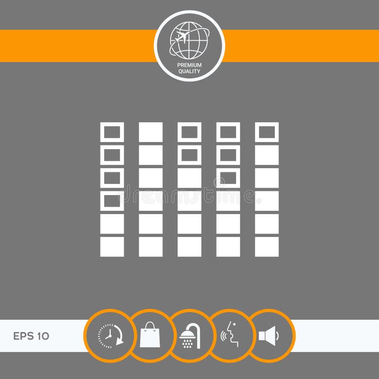 Spectrum Analyzer, Equalizer Icon Stock Vector - Illustration of club ...