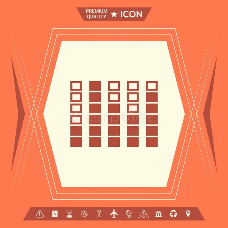 Spectrum Analyzer, Equalizer Icon Stock Vector - Illustration of audio ...