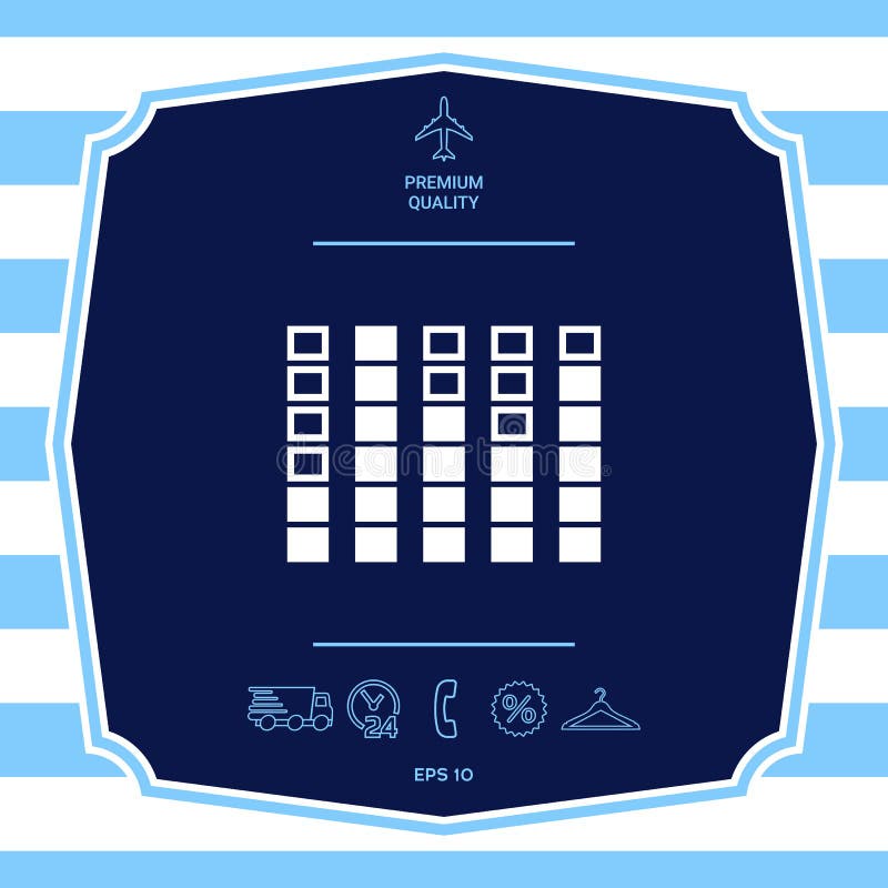 Spectrum Analyzer, Equalizer Icon. Graphic Elements for Your Design ...