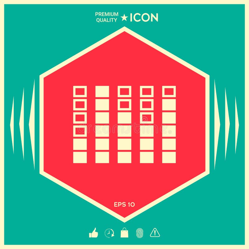 Spectrum Analyzer, Equalizer Icon Editorial Stock Image - Illustration ...