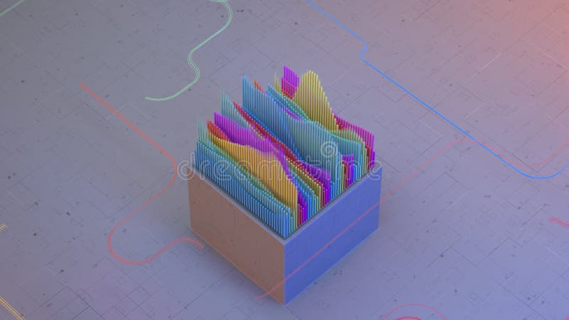 Spectrum Analyzer Shows Amplitude of Waves 3D Rendering Illustration ...