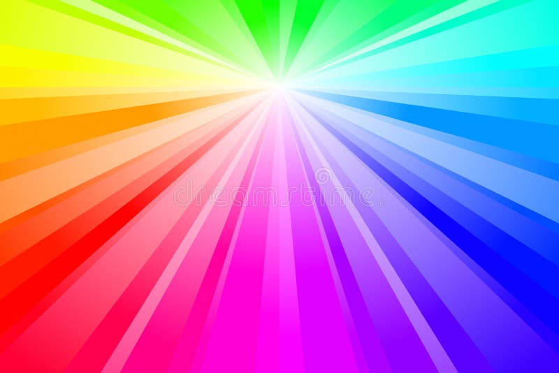 Rainbow Burst stock vector. Illustration of meteor, color - 7235986