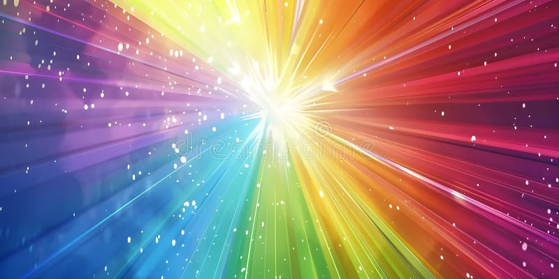 Spectrum Burst: Colorful Ray Beam Background, Radiant Spectrum ...