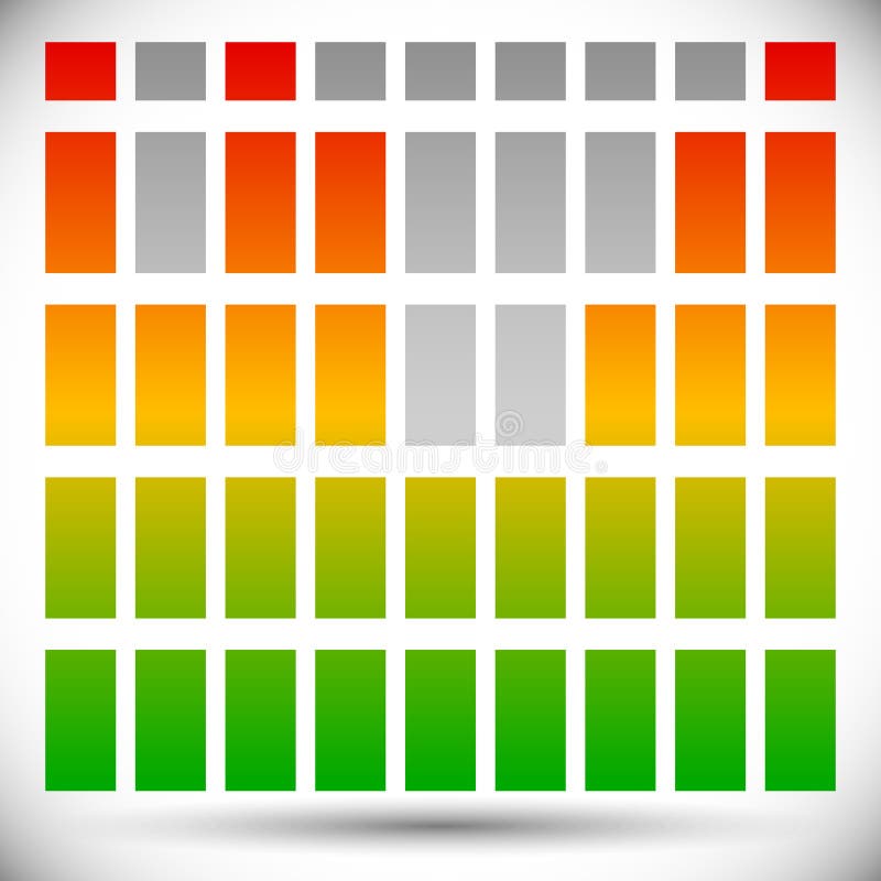 Spectrum Color EQ - Equalizer Template Rectangle Bars Stock Vector ...