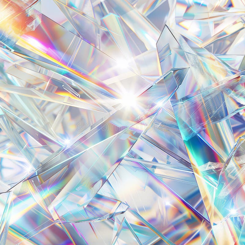 Spectrum of Color from Exploding Crystals in a Magical World Stock ...