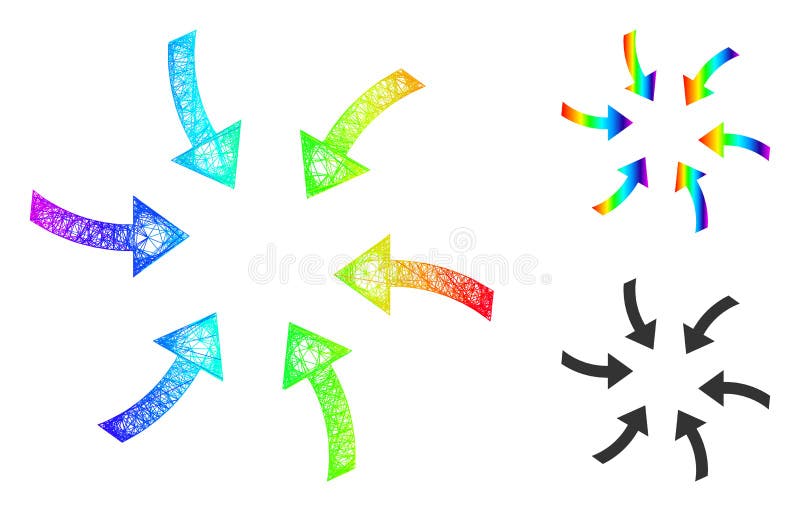 Spectrum Linear Gradient Twirl Arrows Icon Stock Vector - Illustration ...