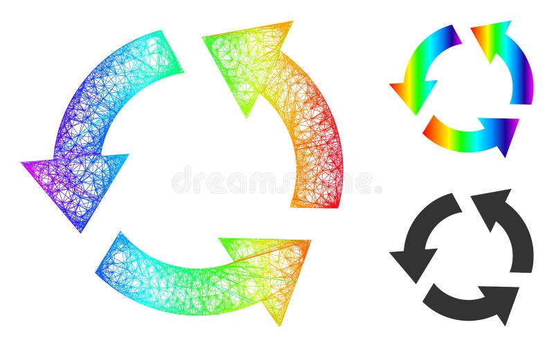 Rainbow Recycle Icon stock vector. Illustration of rainbow - 28423652