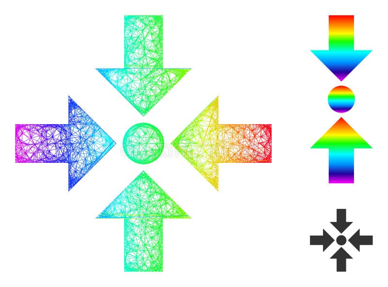 Spectrum Net Gradient Shrink Arrows Icon Stock Vector - Illustration of ...