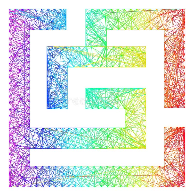 Bright Network Labyrinth stock vector. Illustration of plan - 235468404