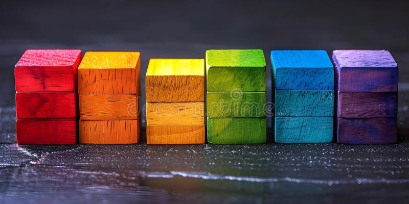 The Spectrum of Creativity, Diversity, and Growth: Vibrant Wooden ...