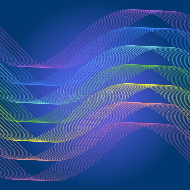 Spectrum Curve Line Abstract Background Stock Vector - Illustration of ...