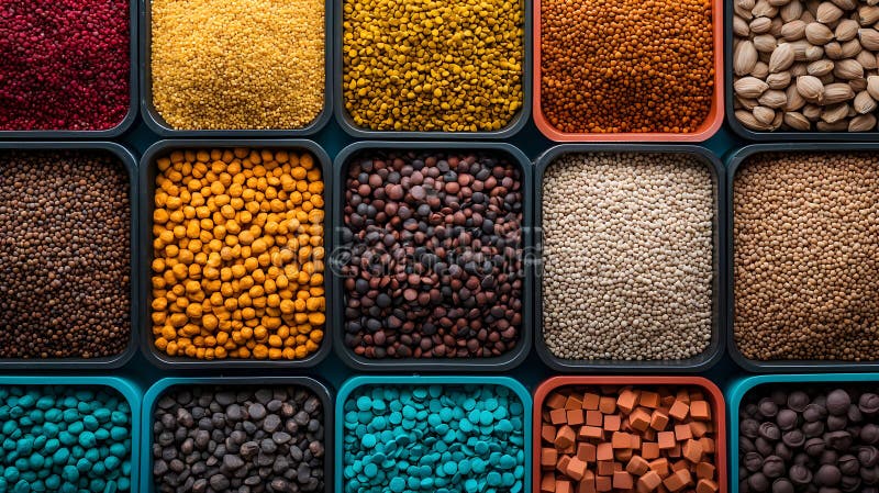 A Spectrum of Edible Seeds and Grains, a Colorful and Textured Array of ...