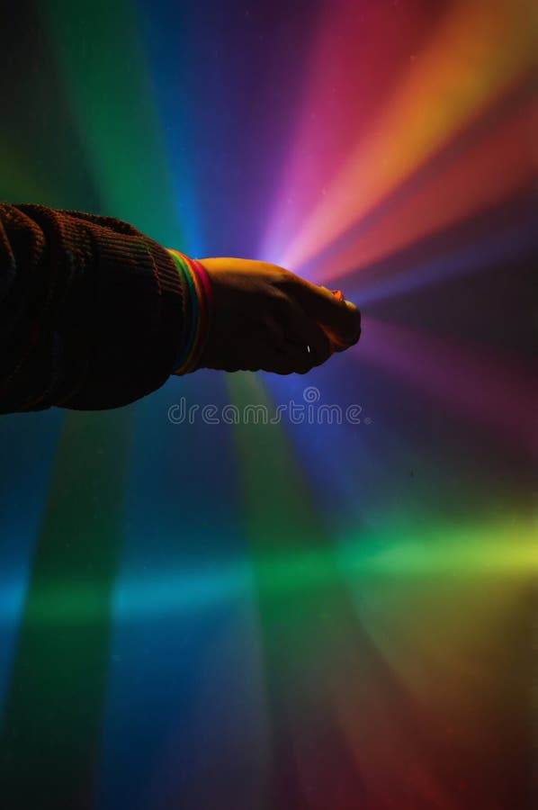 Spectrum and Flashes of Colored Light Editorial Stock Photo - Image of ...