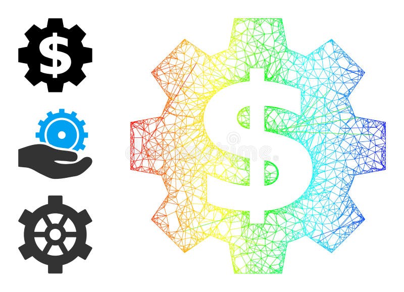 Spectrum Gradient Linear Mesh Financial Industry Icon Stock ...