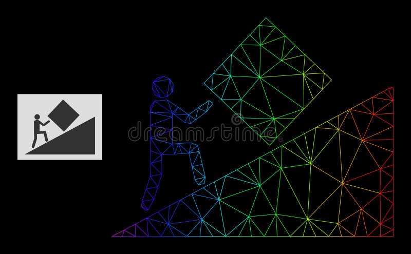 Spectrum Gradient Polygonal Network Pointless Task Icon Stock Vector ...