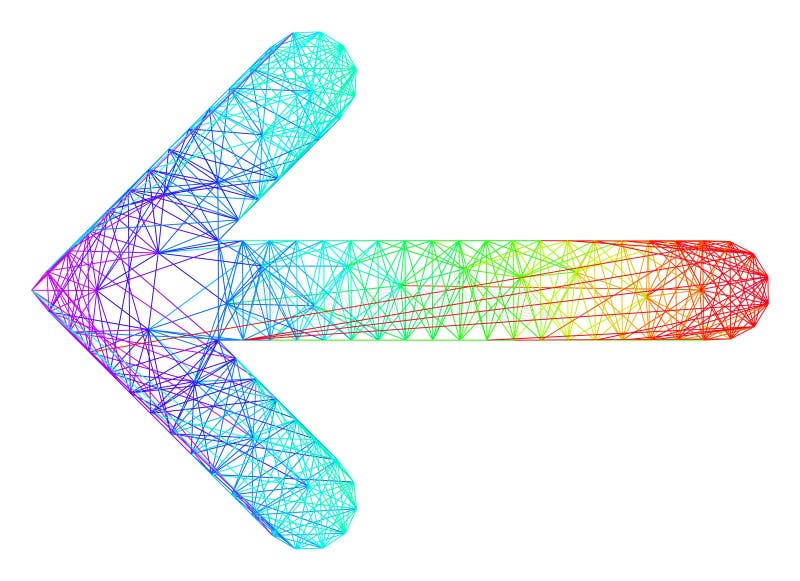 Spectrum Hatched Left Arrow Stock Vector - Illustration of concept ...